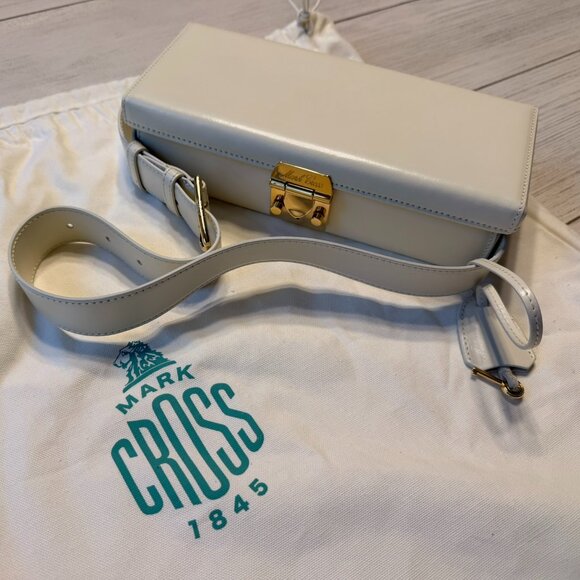 Mark Cross | Bags | Mark Cross Ivory Leather Bag | Poshmark